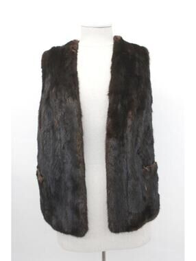 Jackets & Coats | Scrap Item Dark Ranch Mink Fur Vest Arts Crafts ...